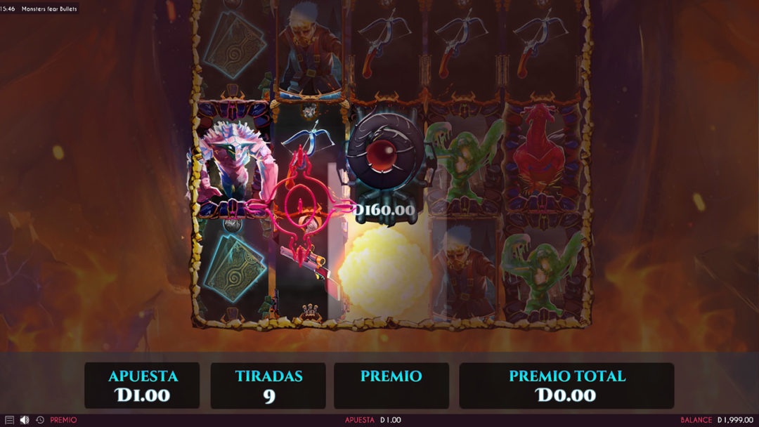 Monsters Fear Bullets slot game by Triple Cherry