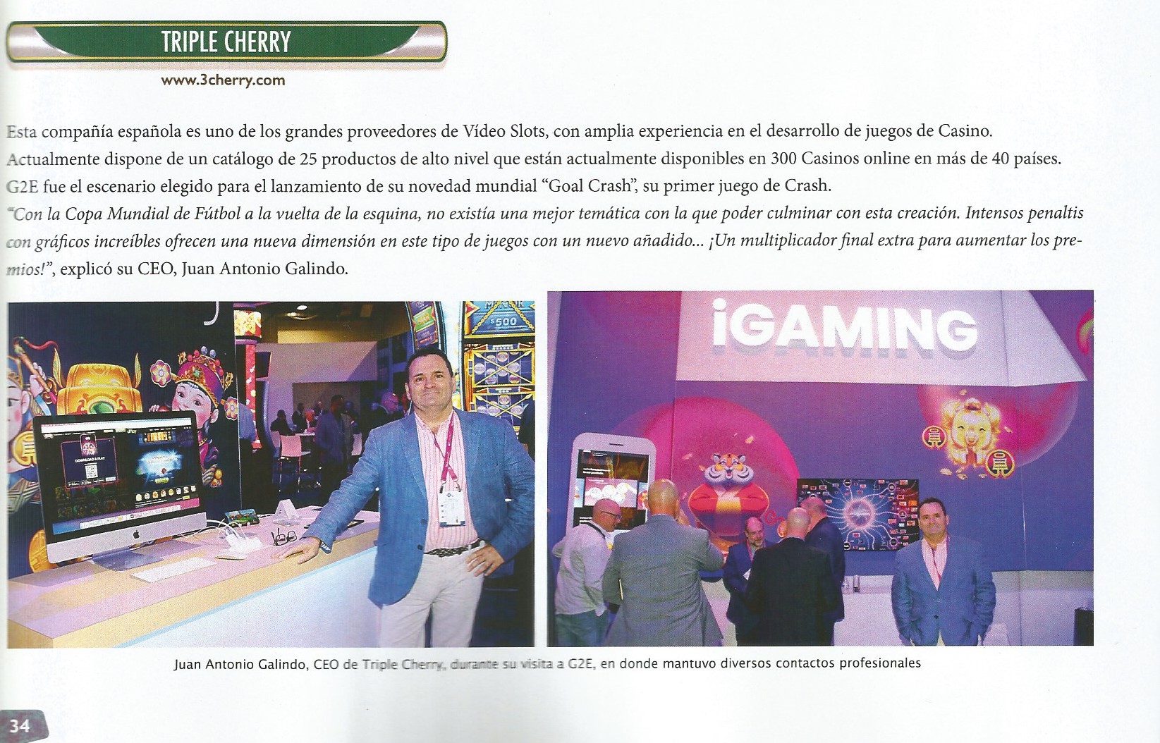 Triple Cherry en el importante magazine “Casinos de Latinoamérica ...